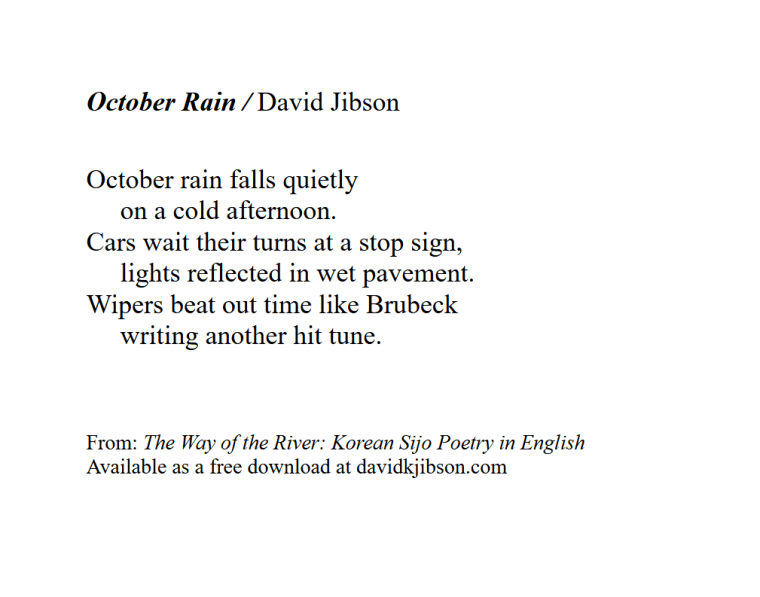 October Rain – David K. Jibson